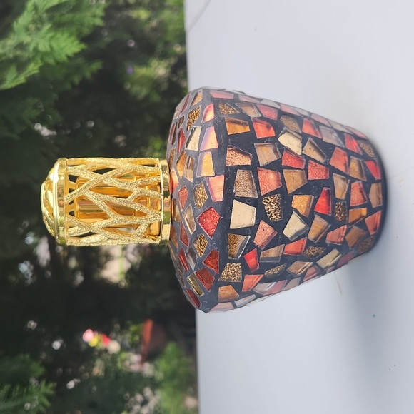 Accents | Mosaic Fragrance Oil Lamp Diffuser Home Garden Party Red ...